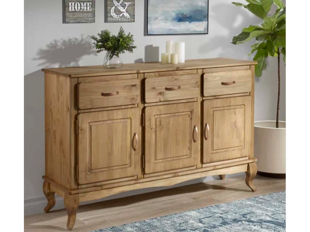 Balcão Rustico 3 Portas e 3 Gavetas | Dover Móveis